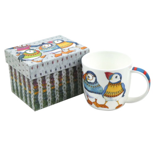 Emma Ball Woolly Puffins #2 Mug (Boxed) | The Ribbon Rose
