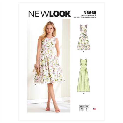 New Look Pattern 6665 Misses' Dress | The Ribbon Rose