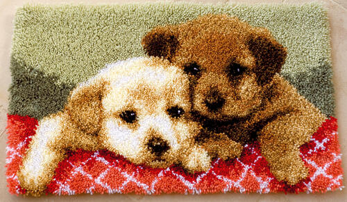 Vervaco Latch Hook Rug Kit Labrador puppies | The Ribbon Rose