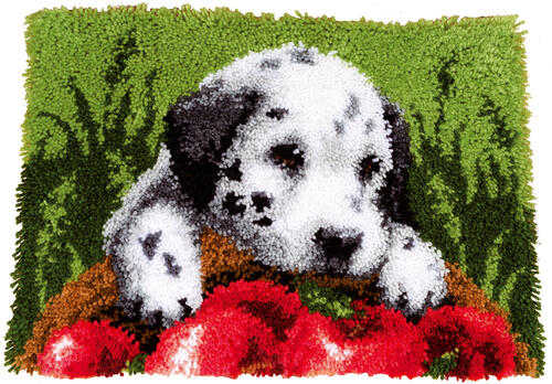 Vervaco Latch Hook Rug Kit Dalmatian with apples | The Ribbon Rose