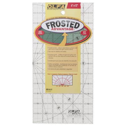 OLFA Frosted Non-slip Ruler 6" x 12" The Traveller | The Ribbon Rose