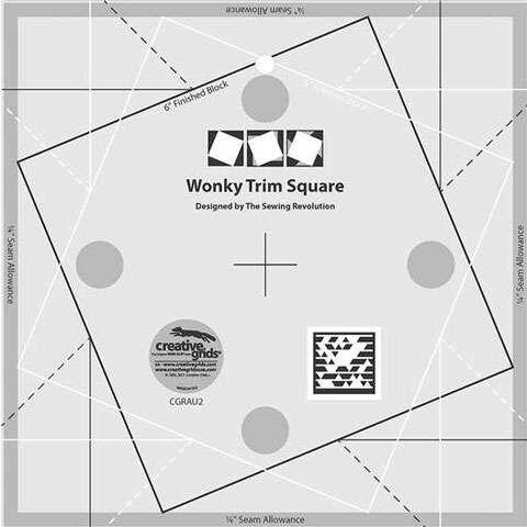 Creative Grids Wonky Trim Square Ruler | The Ribbon Rose