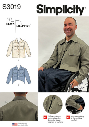 Simplicity Sewing Pattern Unisex Adaptive Shacket by Sewn Adaptive ...