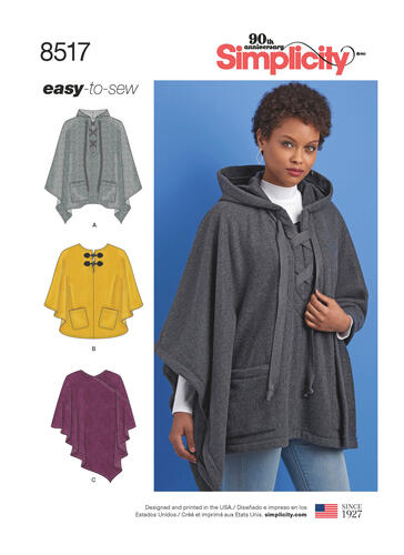 Simplicity Sewing Pattern Misses' Set of Ponchos | The Ribbon Rose