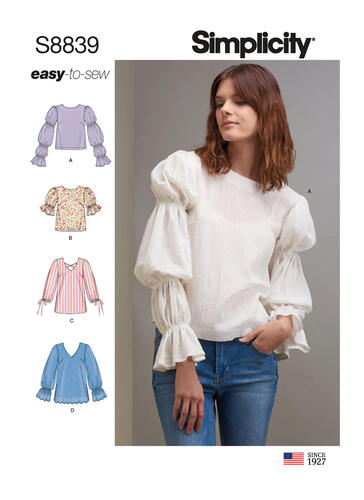 Simplicity Sewing Pattern Misses' Pullover Tunics and Tops | The Ribbon ...