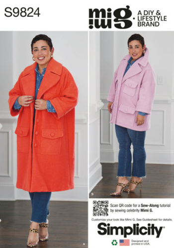 Simplicity Sewing Pattern Misses' Coat in Two Lengths by Mimi G Style ...
