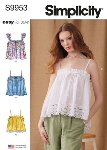 Simplicity Sewing Pattern Misses' Tops S9953 | The Ribbon Rose
