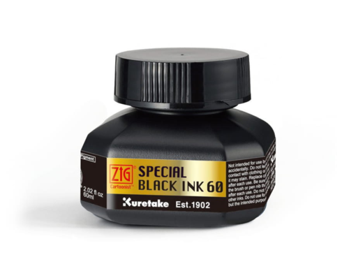 KURETAKE ZIG Cartoonist Special Black Ink 60 | The Ribbon Rose