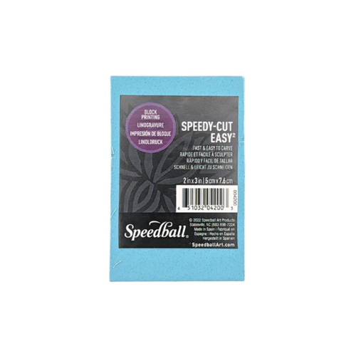 Speedball Speedy-Cut Easy Block - Blue 2"X3" | The Ribbon Rose