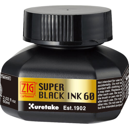 KURETAKE ZIG CARTOONIST SUPER BLACK INK 60 | The Ribbon Rose