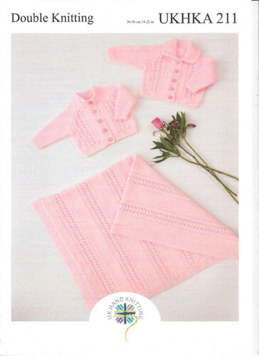 UKHKA Pattern 211 - Cardigans & Blanket in DK | The Ribbon Rose