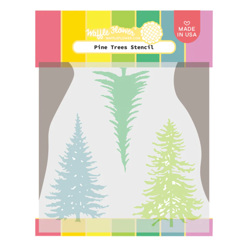 Waffle Flower Pine Trees Stencil | The Ribbon Rose