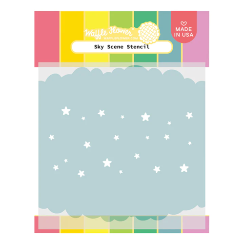 Waffle Flower Keeway s Sky Scene Stencil | The Ribbon Rose