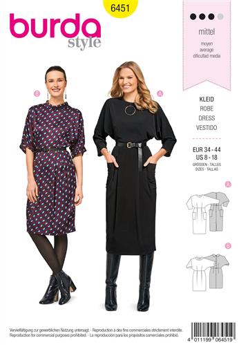 Burda Style Pattern B6451 Women’s Dresses | The Ribbon Rose