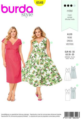 Burda Style Pattern B6549 Women's Short Sleeve Dress | The Ribbon Rose
