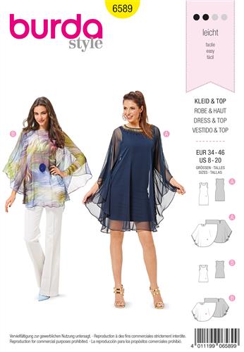 Burda Style Pattern 6589 Dress & Top | The Ribbon Rose