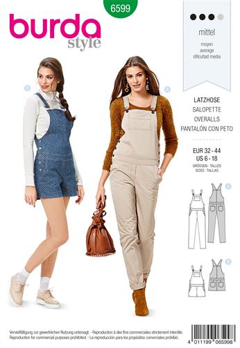 Burda Style Pattern 6599 Overalls | The Ribbon Rose