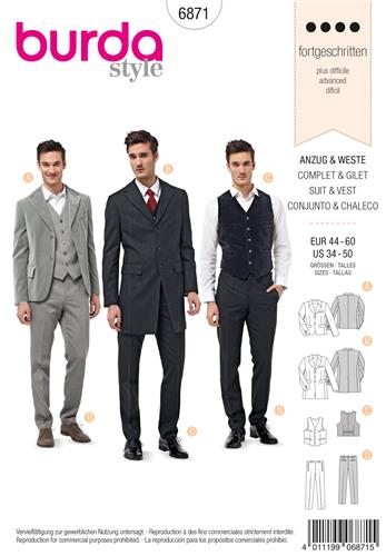 Burda Style Pattern 6871 Menswear | The Ribbon Rose