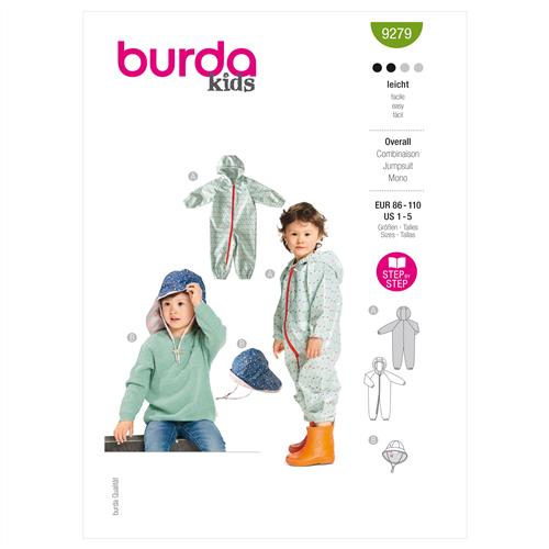 Burda Pattern 9279 Toddlers' Onesie & Hat | The Ribbon Rose