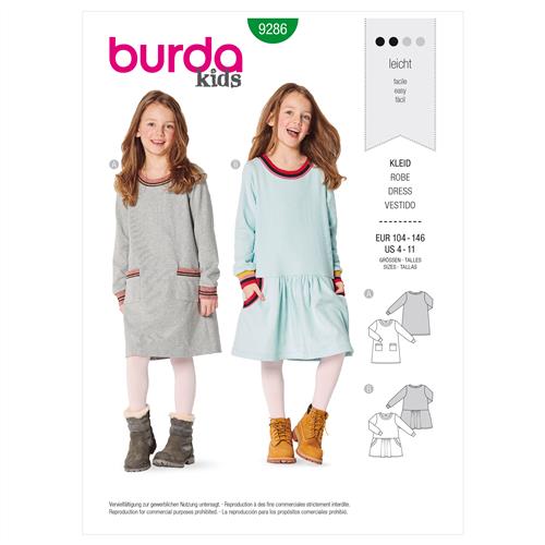 Burda Pattern 9286 Children Dresses | The Ribbon Rose