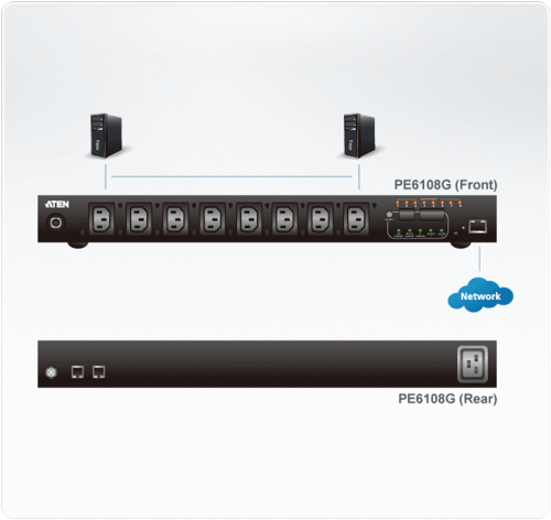 8-Port Smart Pdu, 8 X C13 Outlets, 1U Rackmount, 10A | SnapperNet